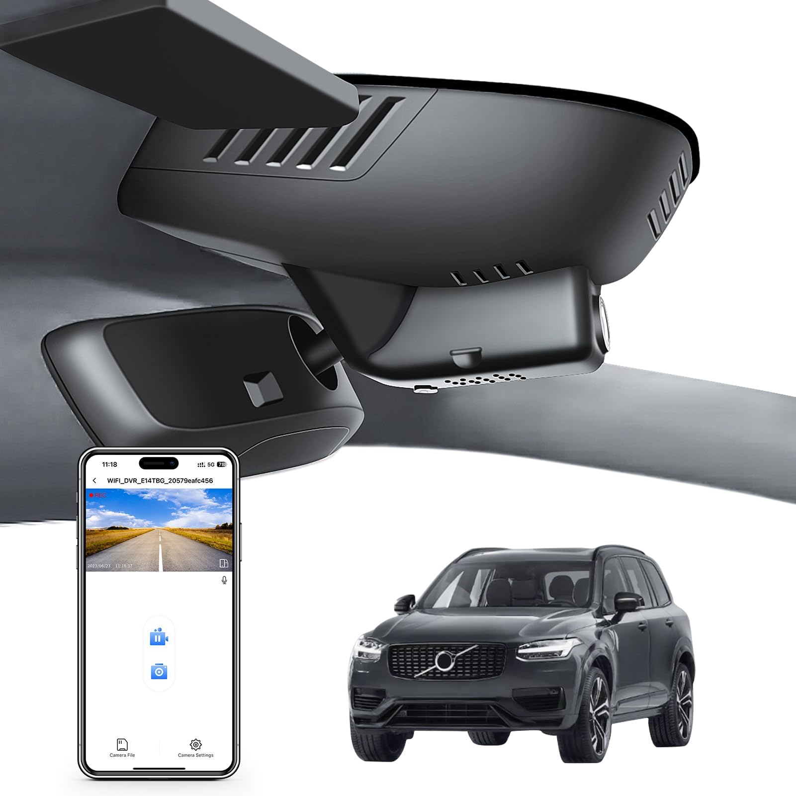 Amazon.com: Mangoal 4K Dash Cam Custom for Volvo XC90 2023 2024 2025 ...