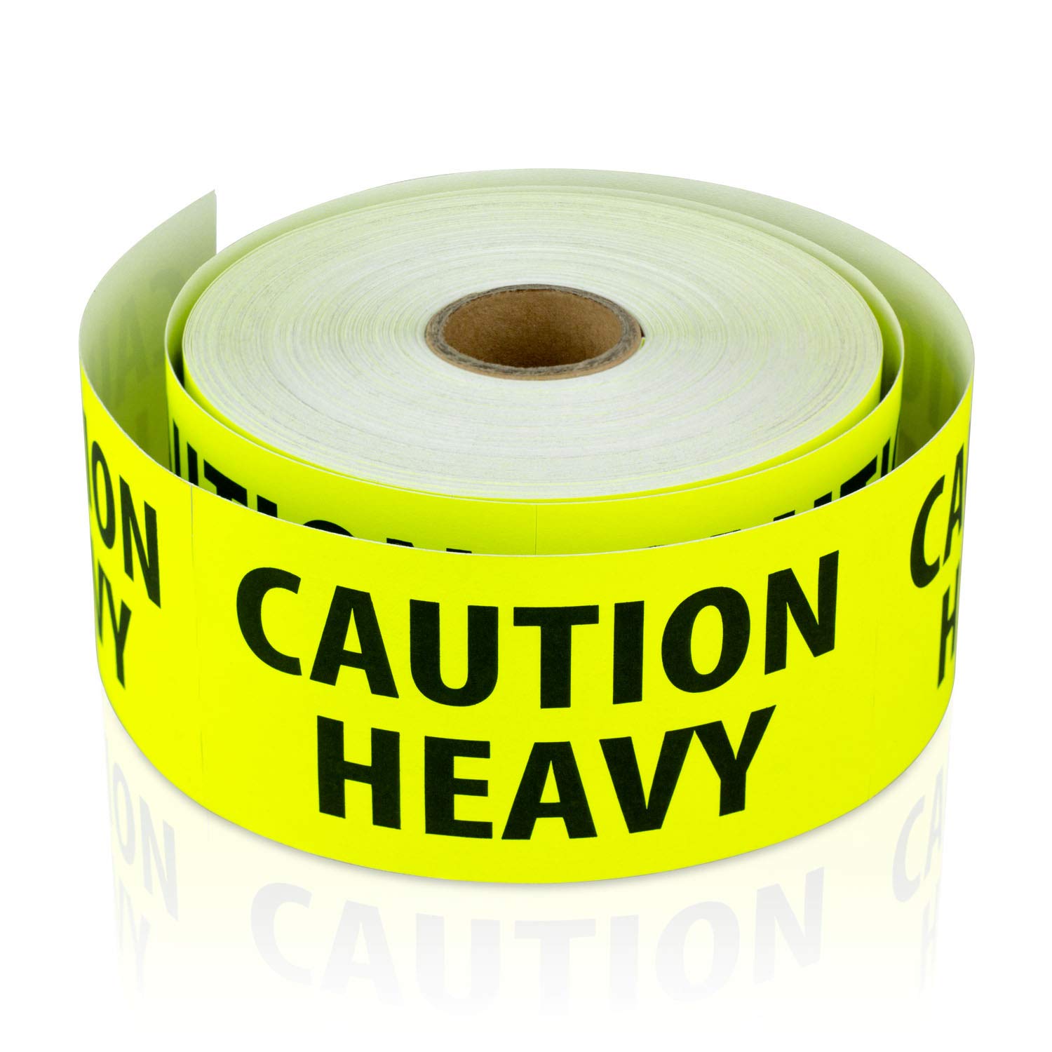 Amazon.com : 300 Caution Heavy Stickers - 2 x 4 inch, Caution Stickers ...