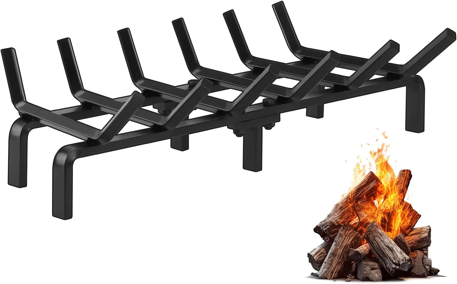 Amazon.com: UBACKS 22 inch Fireplace Grate Heavy Duty, Cast Iron Fire ...