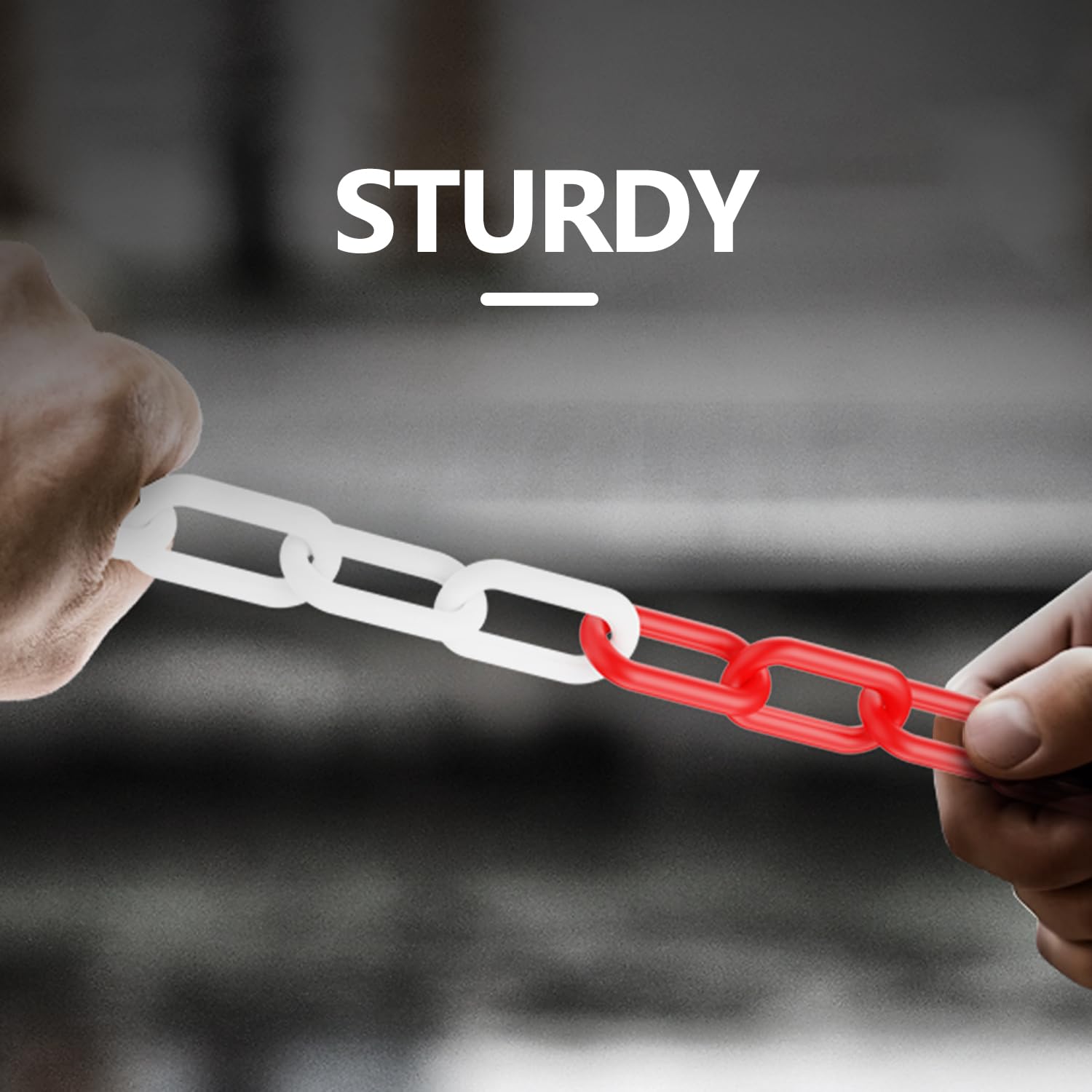 Snapklik.com : 32 Feet Plastic Chain And 6 Connector Kits For Traffic ...