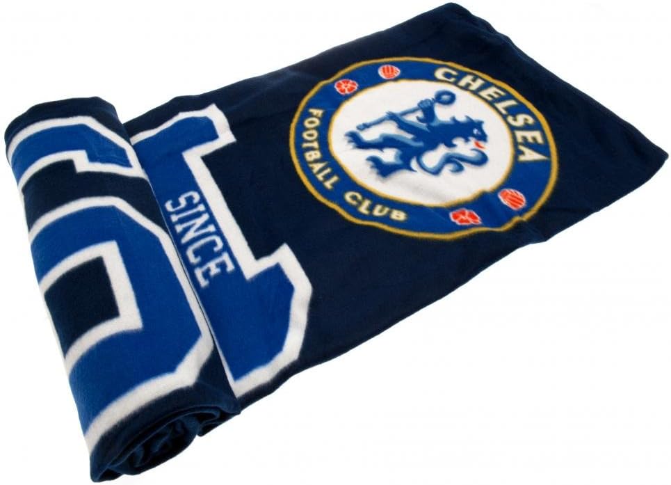 Chelsea F.C. Fleece Blanket ES Official Merchandise : Amazon.co.uk ...