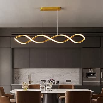 LED Hanging Lamp Dining Table Hanging Lamp Adjustable Black Hanging ...