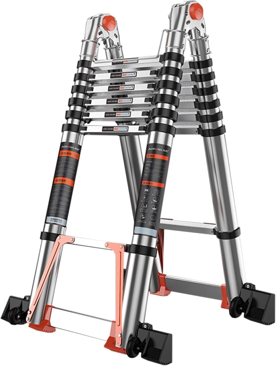 Amazon.com: BALAMI Heavy Duty Mighty Folding Telescoping Ladder ...