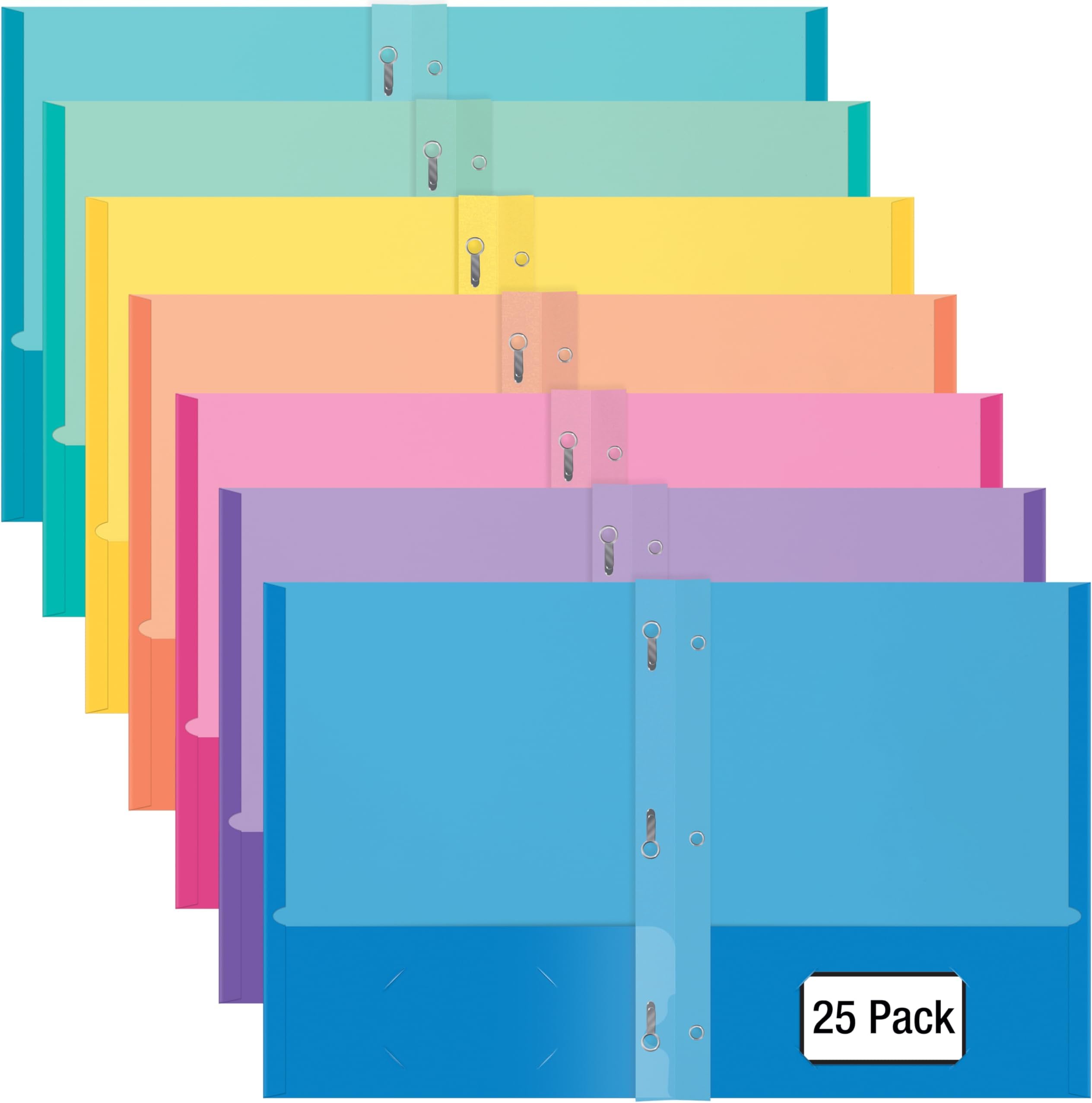 Amazon.com : 2 Pocket Folders, Assorted 7 Vibrant Colors with ...