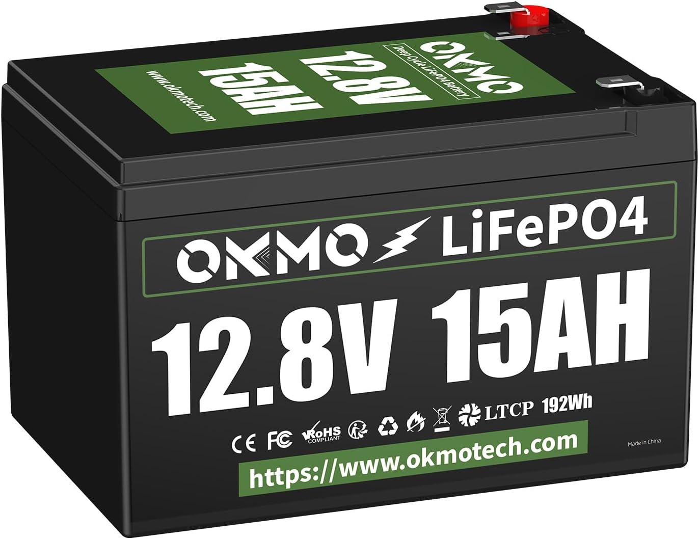 Amazon.com: 12V 12Ah Battery, 12V Lithium Battery, Deep Cycle 12V ...