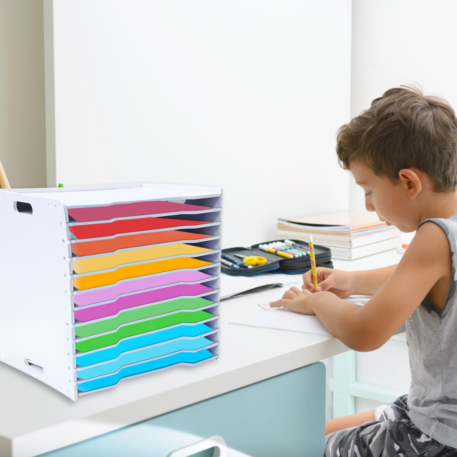Snapklik.com : Scrapbook Paper Organizer, 12 Tier Scrapbook Paper ...