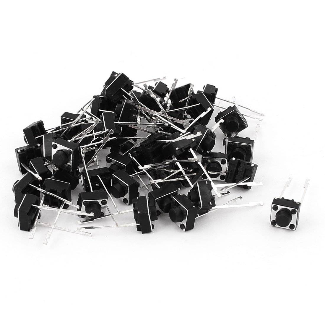 uxcell 6mm X 6mm X 4mm DIP through Hole Push Button Momentary Tactile ...