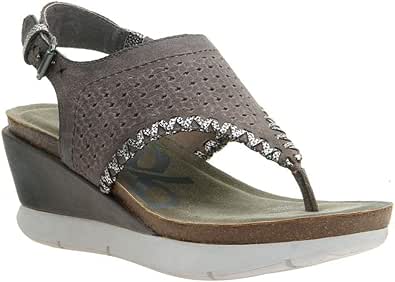 Amazon.com | New OTBT Women's Meditate Wedge Sandal Stone 9 | Platforms ...