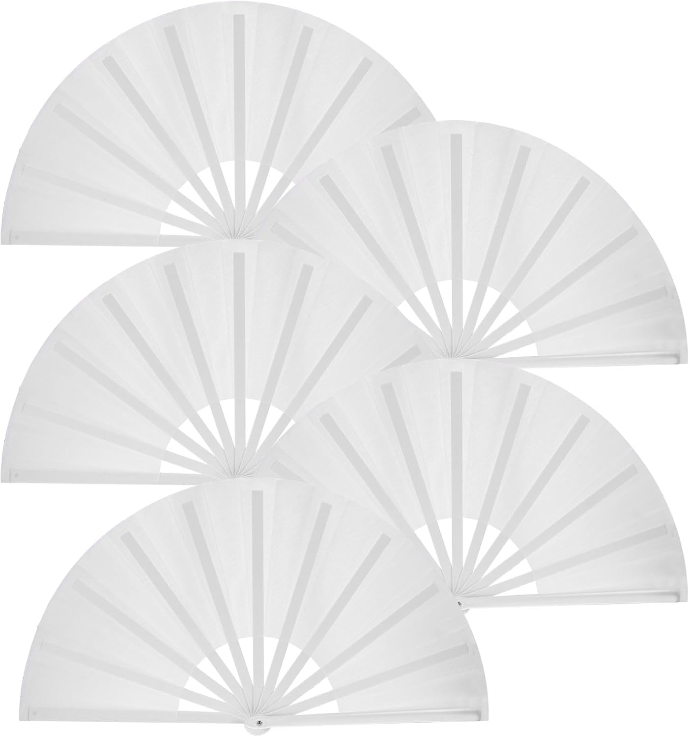 Amazon.com: ATTRACME 5PCS Large Chinese Folding Fans for Line Dancing ...