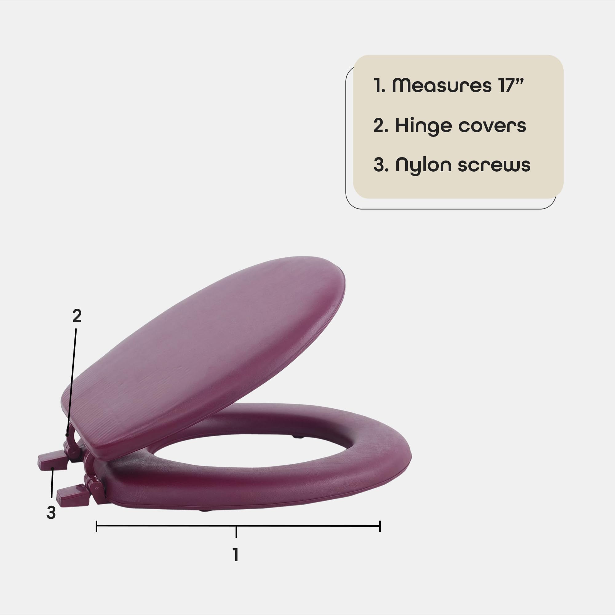 Burgundy padded toilet seat online