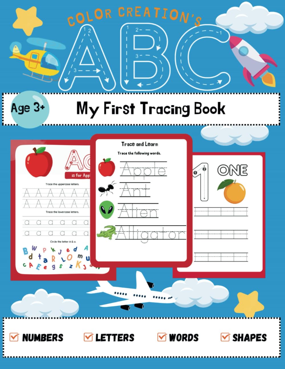 Ultimate Workbook for Kids Ages 3+: Fun Line Tracing, Letters, Numbers ...