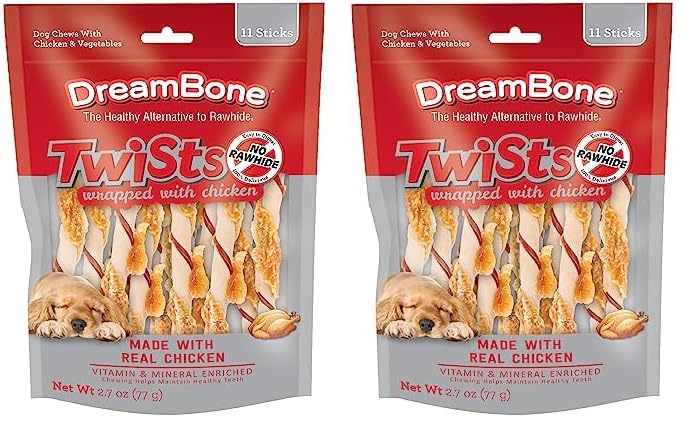 Amazon.com: DreamBone Twists Wrapped with Chicken, No-Rawhide Chews for ...