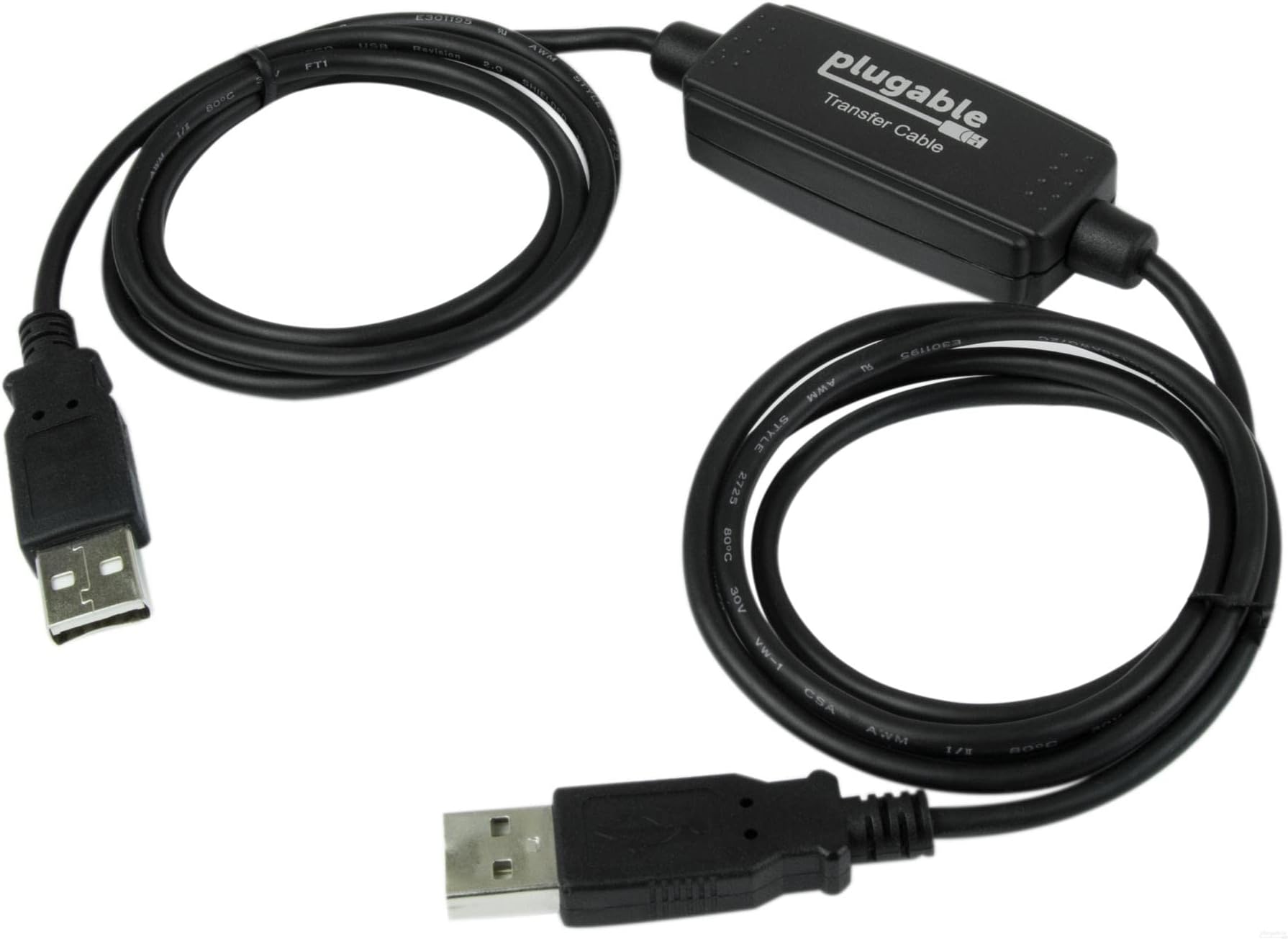 Plugable USB Transfer Cable, Unlimited Use, Transfer Data Between 2 ...