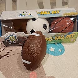 Amazon.com: Toysmith Get Outside GO! Pro-Ball Set, Pack of 3 (5-inch ...