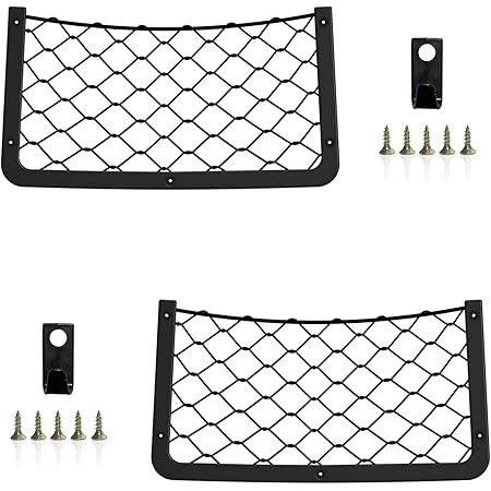 2 Pcs Car Storage Net, Campervan Storage Nets Rack with Plastic Frame ...