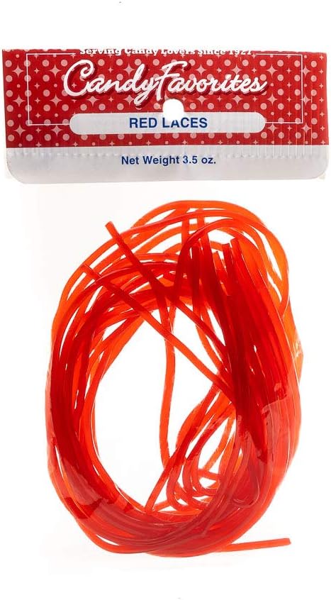 Amazon.com : Red Cherry Licorice Laces 3.5 Ounce Peg Bags - 6 / Box ...
