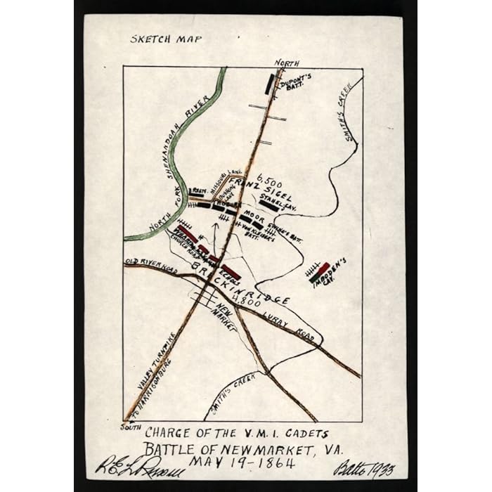 Buy Map 1864 Charge Of The V M I Cadets Battle Of New Market Va buy-map-1864-charge-of-the-v-m-i-cadets-battle-of-new-market-va