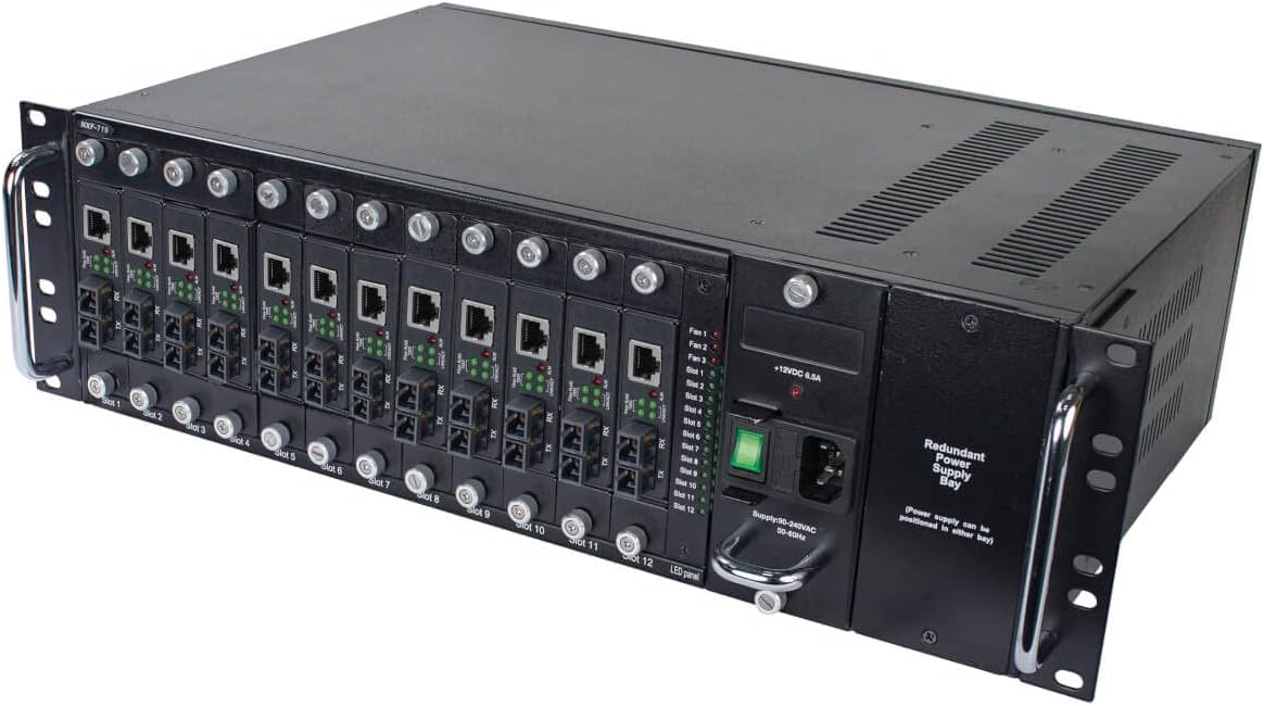 Tripp Lite Chasis convertidor de medios de fibra de 12 ranuras para ...
