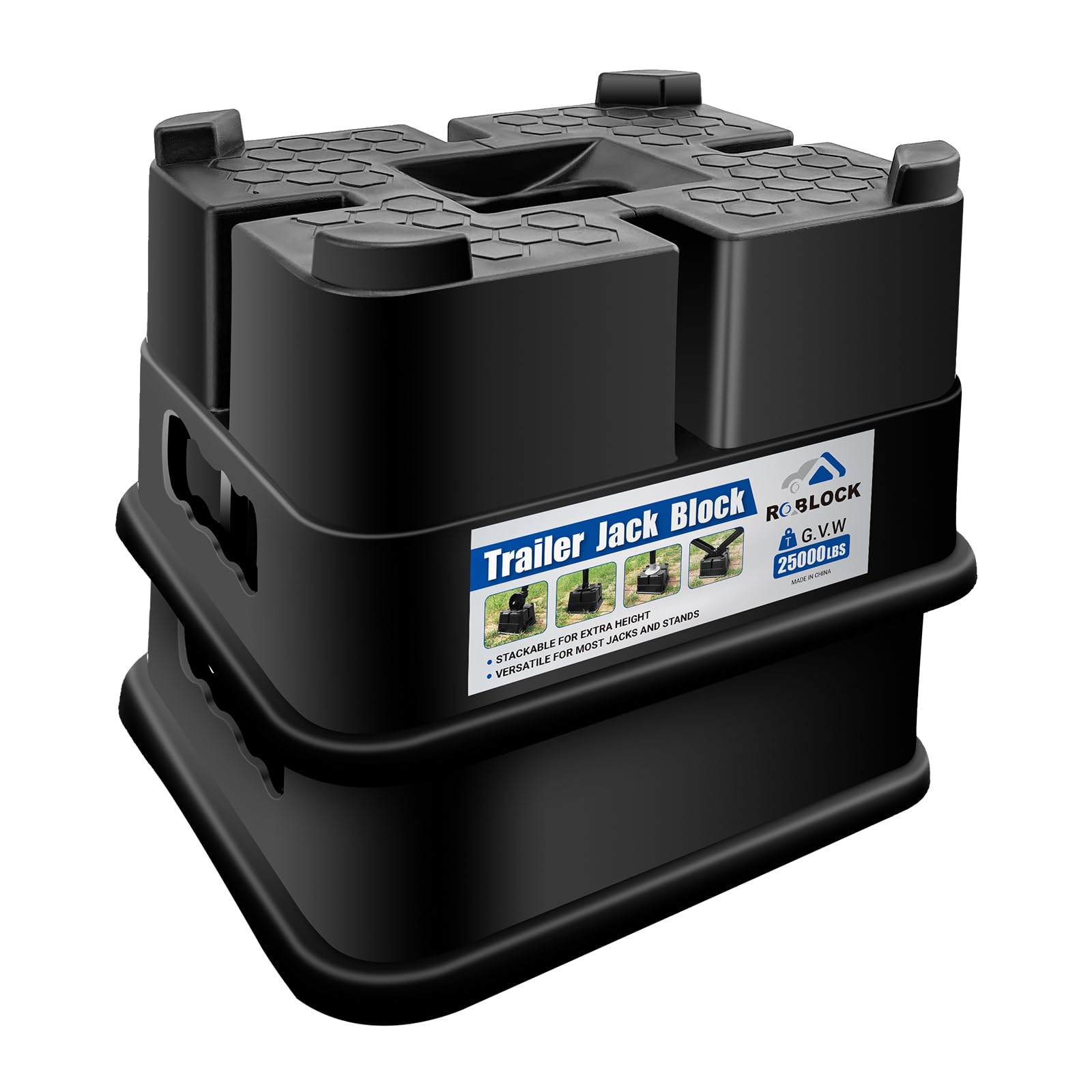 Trailer Jack Block, 2 Packs RV Camper Stabilizer Blocks with Bag for ...