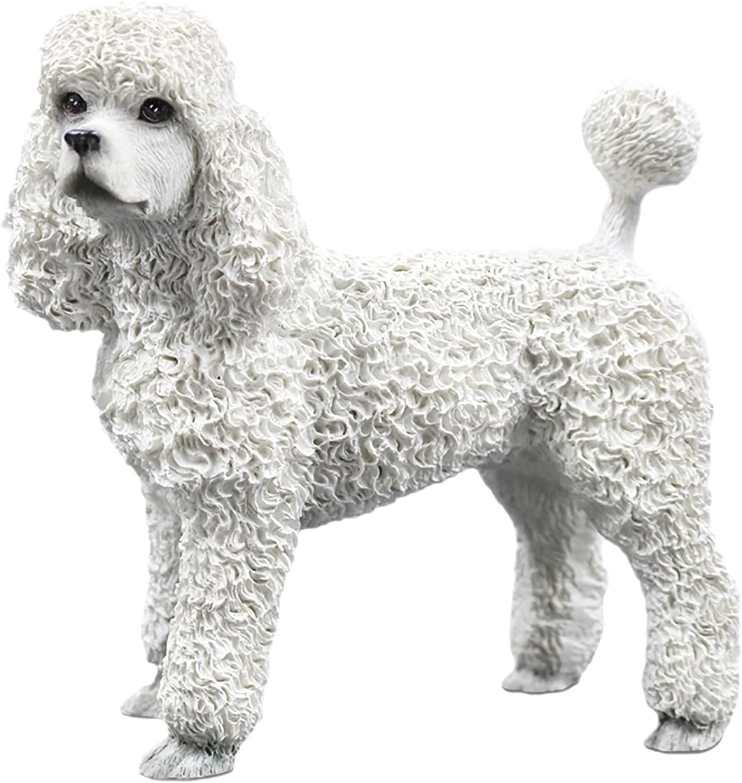 Amazon.com: 1Pcs 4.8 Inch High Lifelike Realistic Resin Poodle Dog ...
