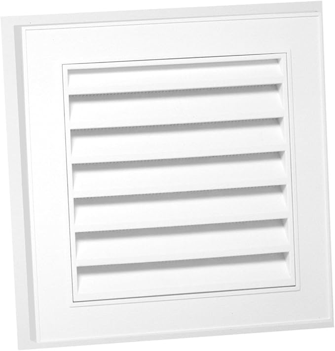Duraflo 626043-00 12-Inch Square Gable Vent, White - Automatic Gable ...