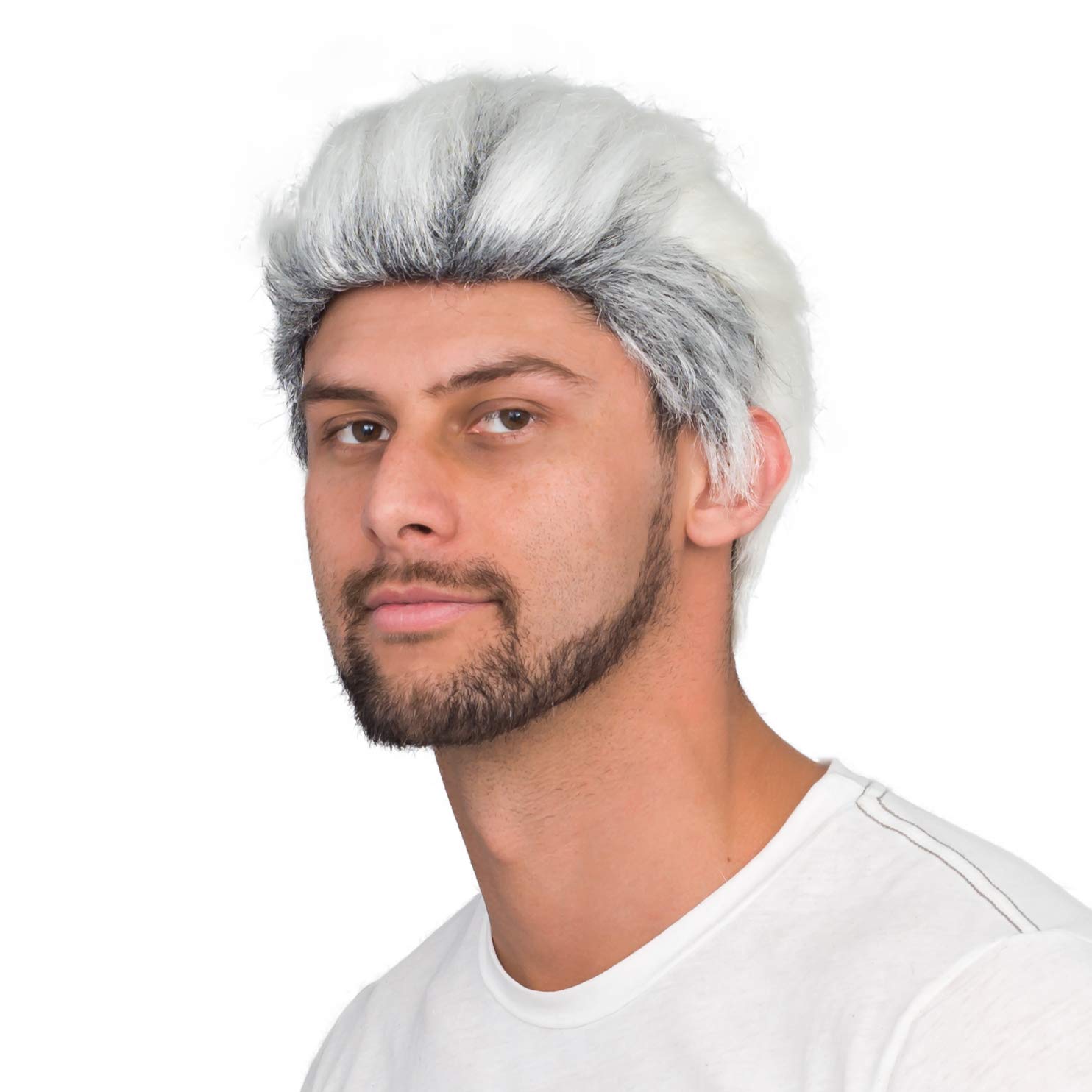 Amazon.com: Costume Agent Adult Deluxe Son of Villain Carlos Wig (White ...