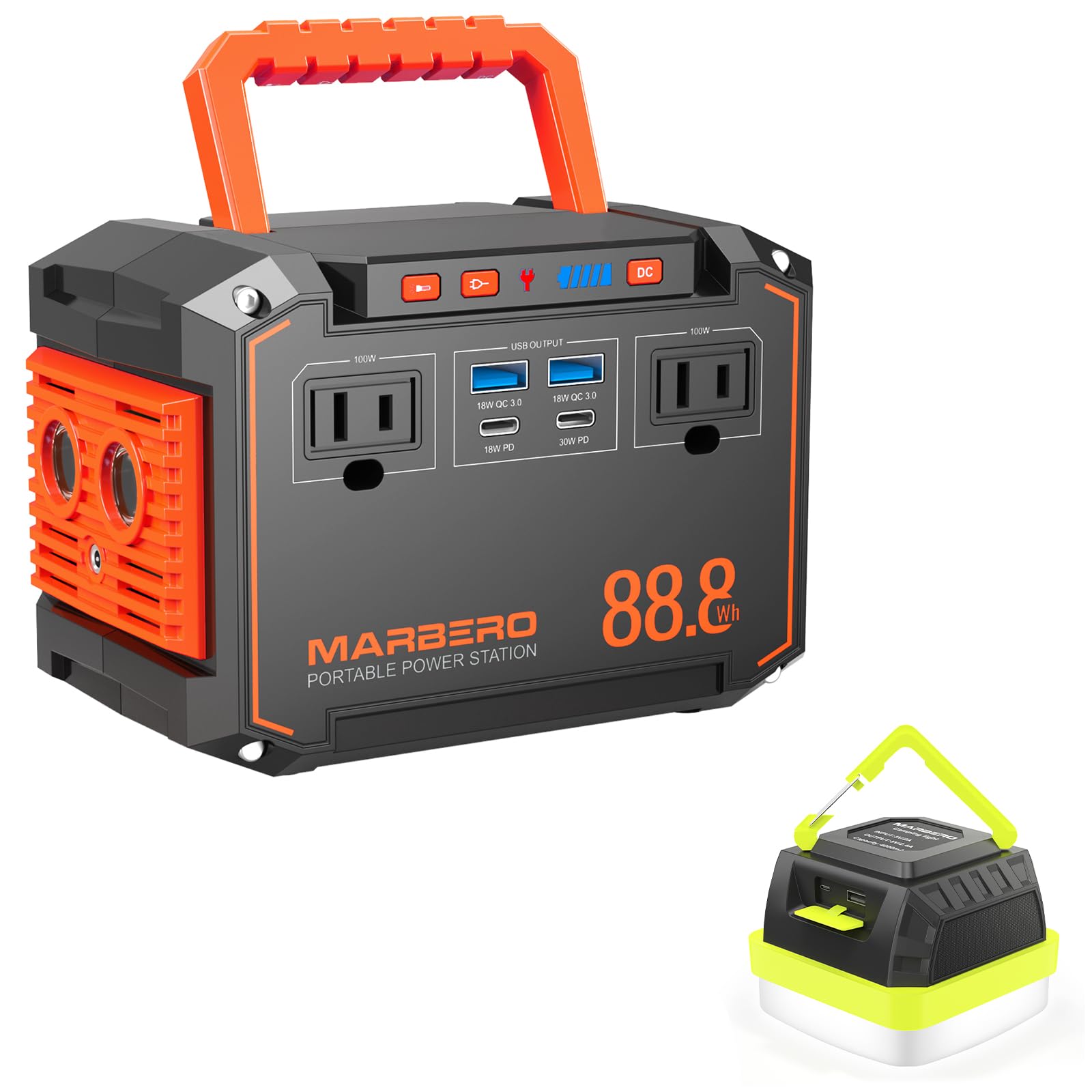 Amazon.com: MARBERO Portable Power Station 150W Peak with 248LM Camping ...