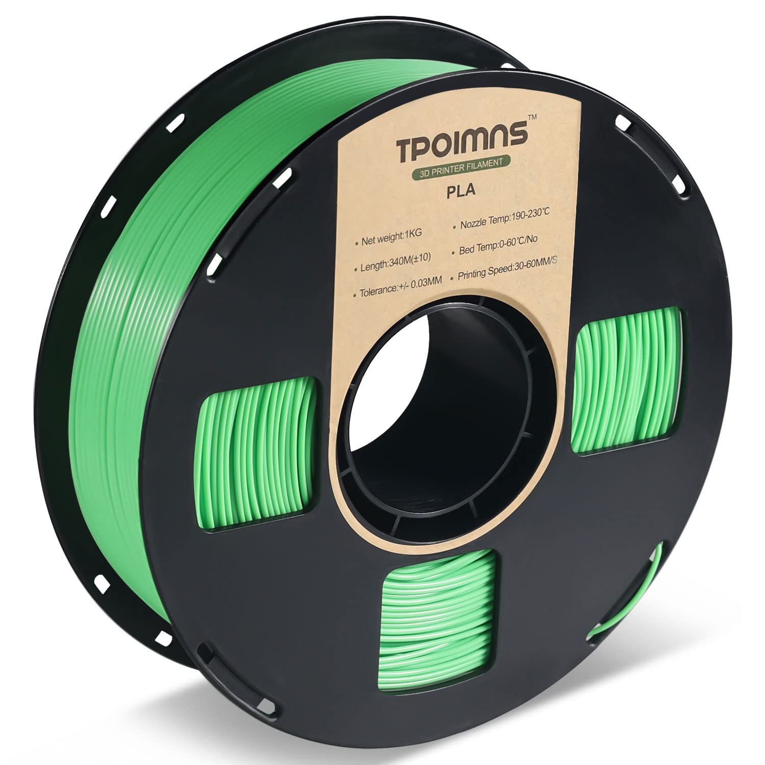 Snapklik.com : TPOIMNS PLA Filament 1.75mm, Green PLA 3D Printer ...