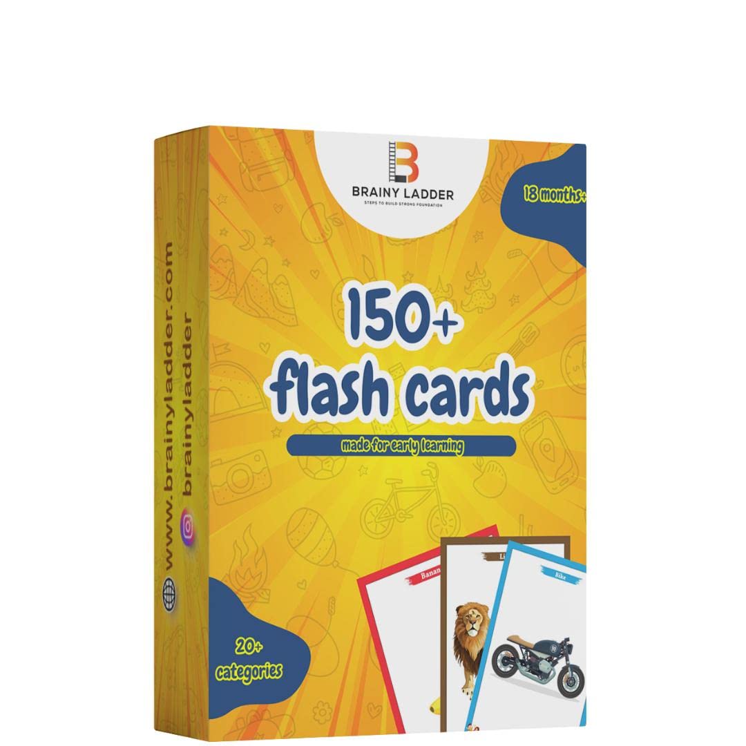 Buy Brainy Ladder Flash Cards for Kids Early Learning (150+ Cards) | 21 ...