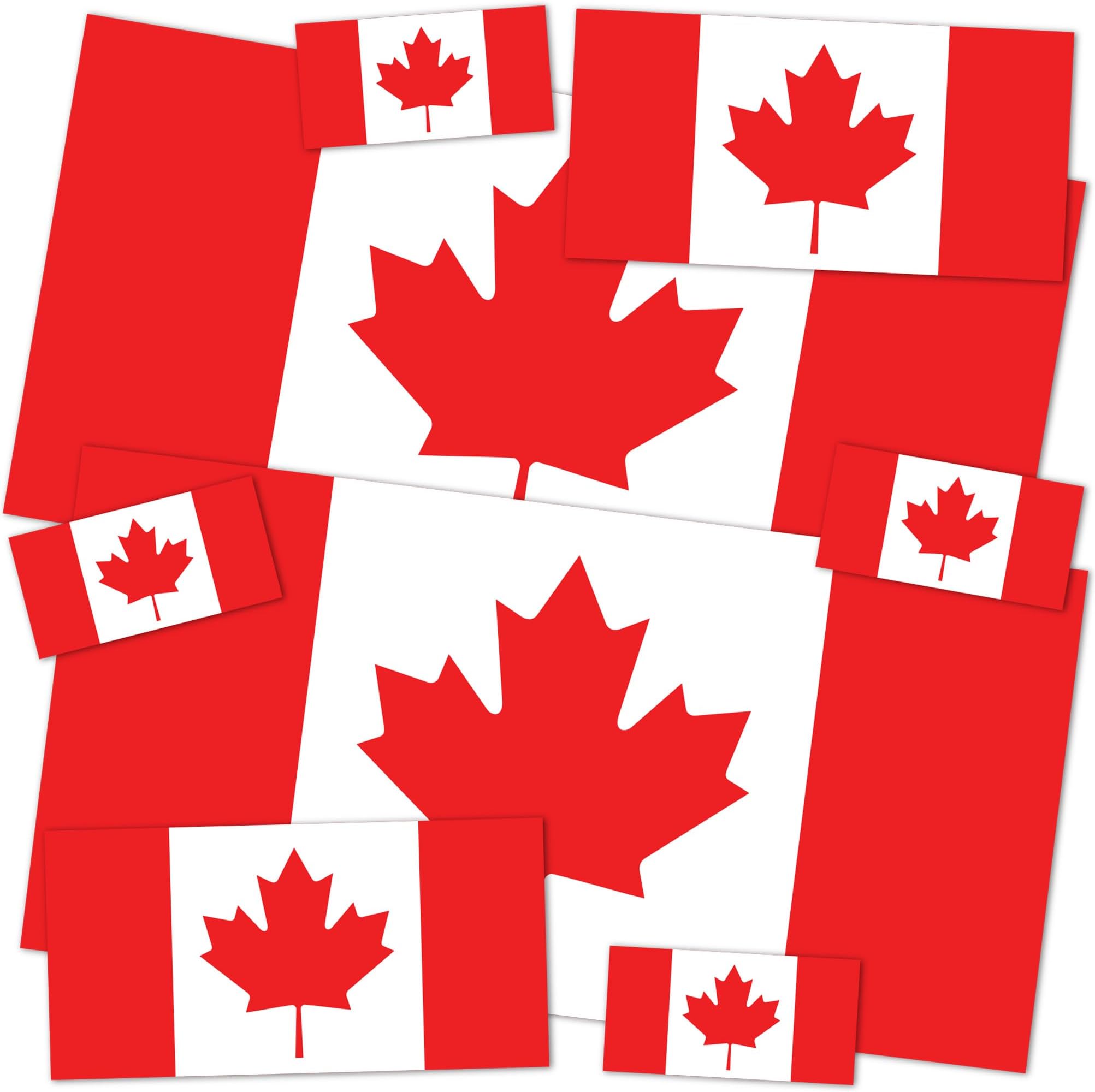 Amazon.com: Vinyl Overlays 720 4" Canadian Flag Sticker Car Bumper ...