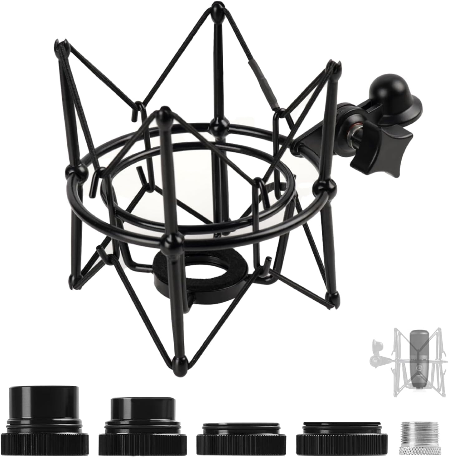 Amazon.com: ZibugZag Microphone Shock Mount, Condenser Mic Holder Stand ...
