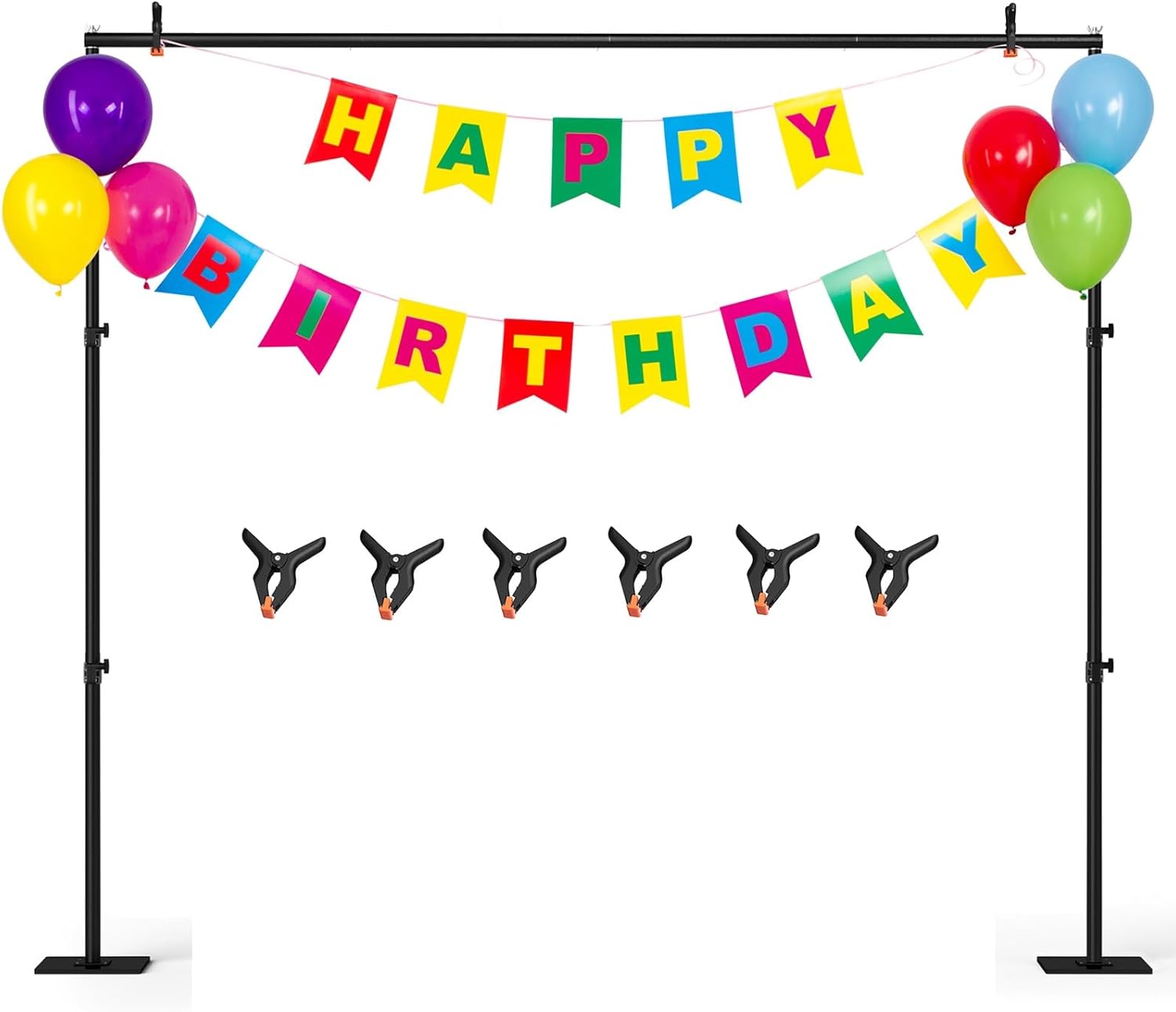 Amazon.com: XvmeiMym Heavy Duty Backdrop Banner Stand 10x10 : Office ...