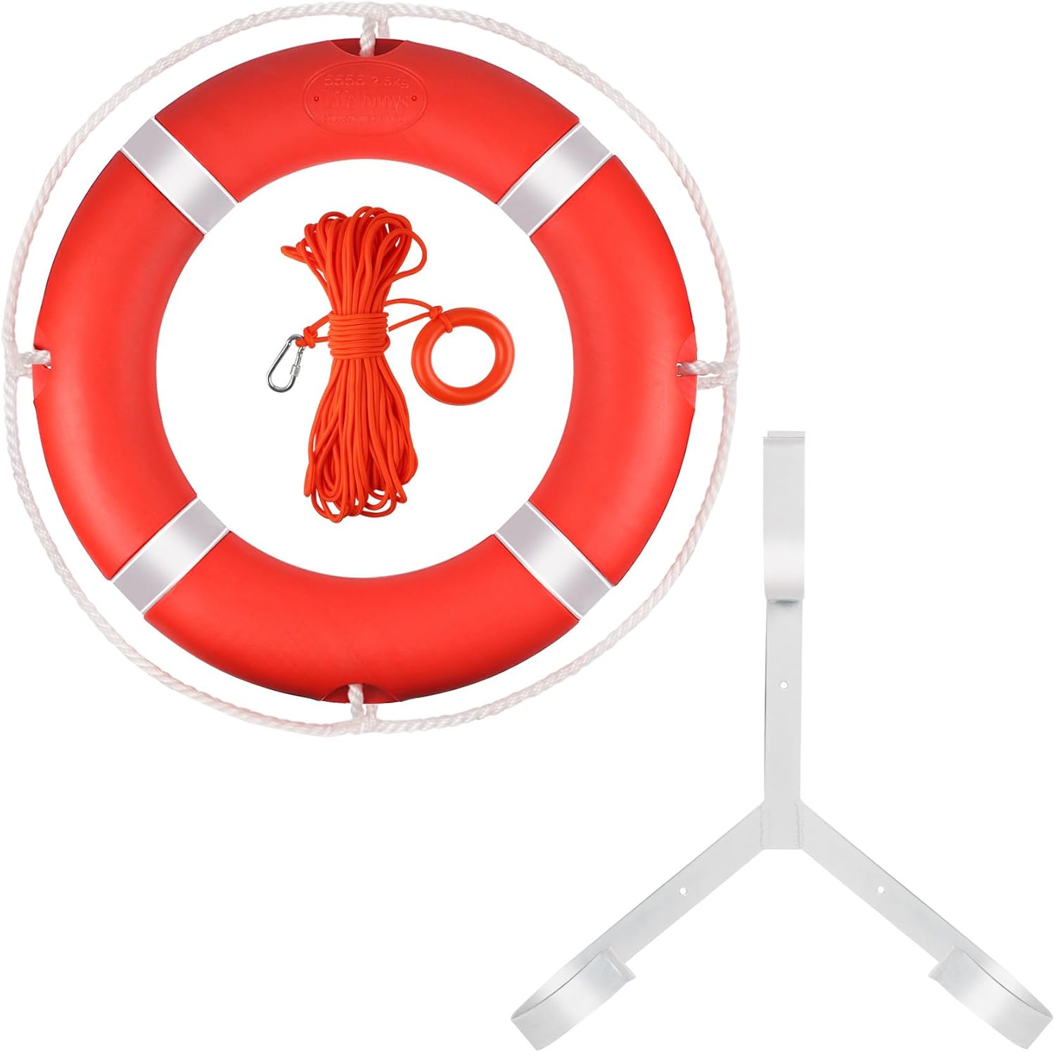 Life Ring, 28" Boat Safety Throw Rings with Water Floating Lifesaving ...