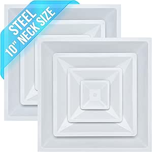 [2 Pack] Fits 24x24 Steel T-Bar Drop Ceiling Grid | 2x2 Feet Lay in ...