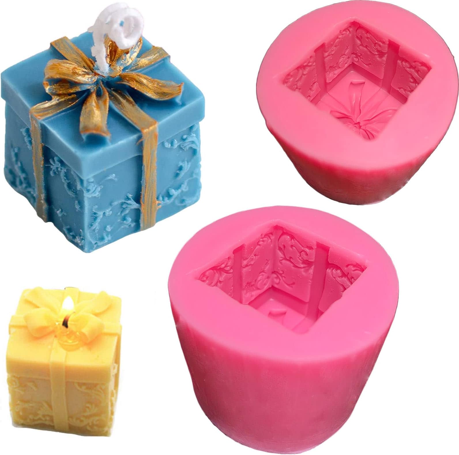 Amazon.com: Candle Soap Silicone Mold Wick - Gift Box, DIY Handmade ...