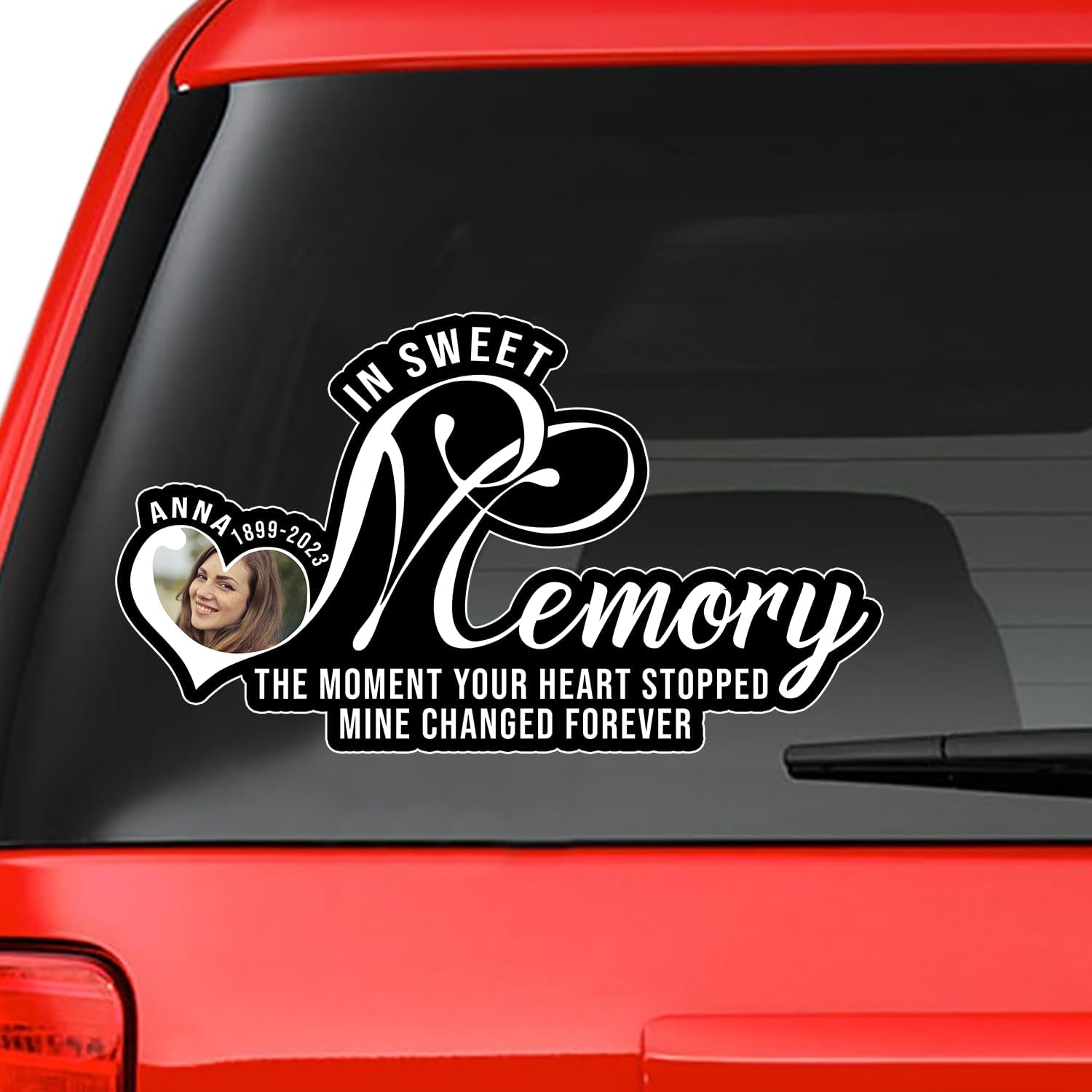 Amazon.com - in Memory Personalized Decal. Loss of Loved One Car ...