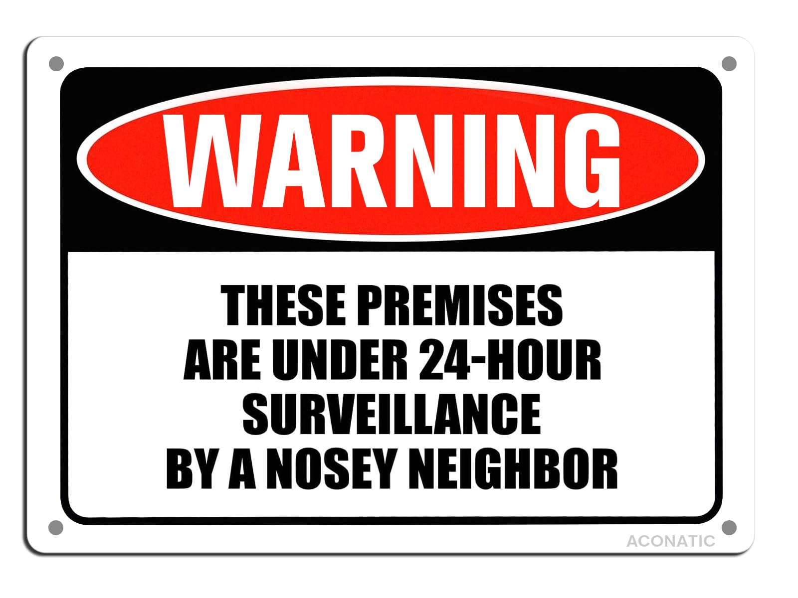 Amazon.com : ACONATIC Funny Yard Decor,Bad Neighbor Sign, Warning Sign ...