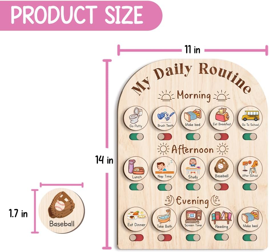 Daily Routine Chart for Kids, Visual Schedule, Chile | Ubuy