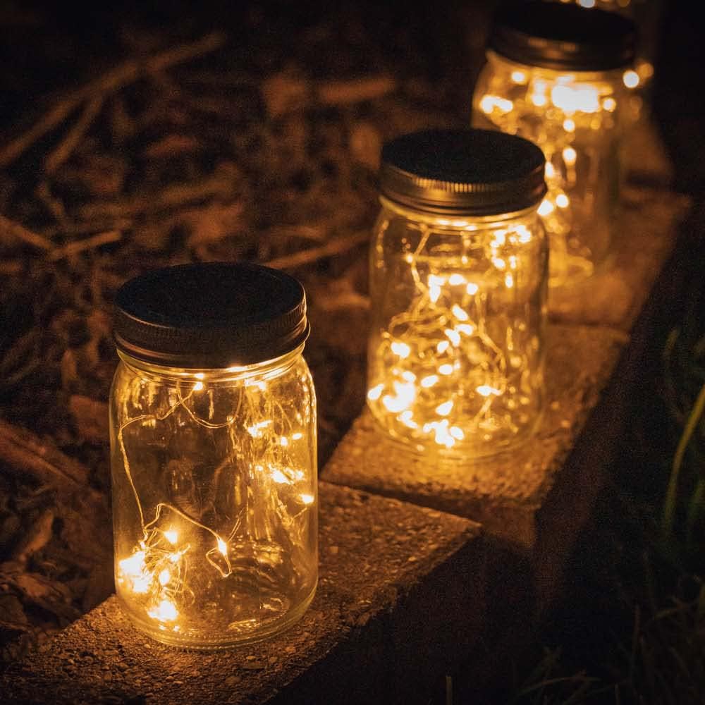 MiniSun | Solar Powered Mason Jar Lights | Pendant Lights, Home Décor ...