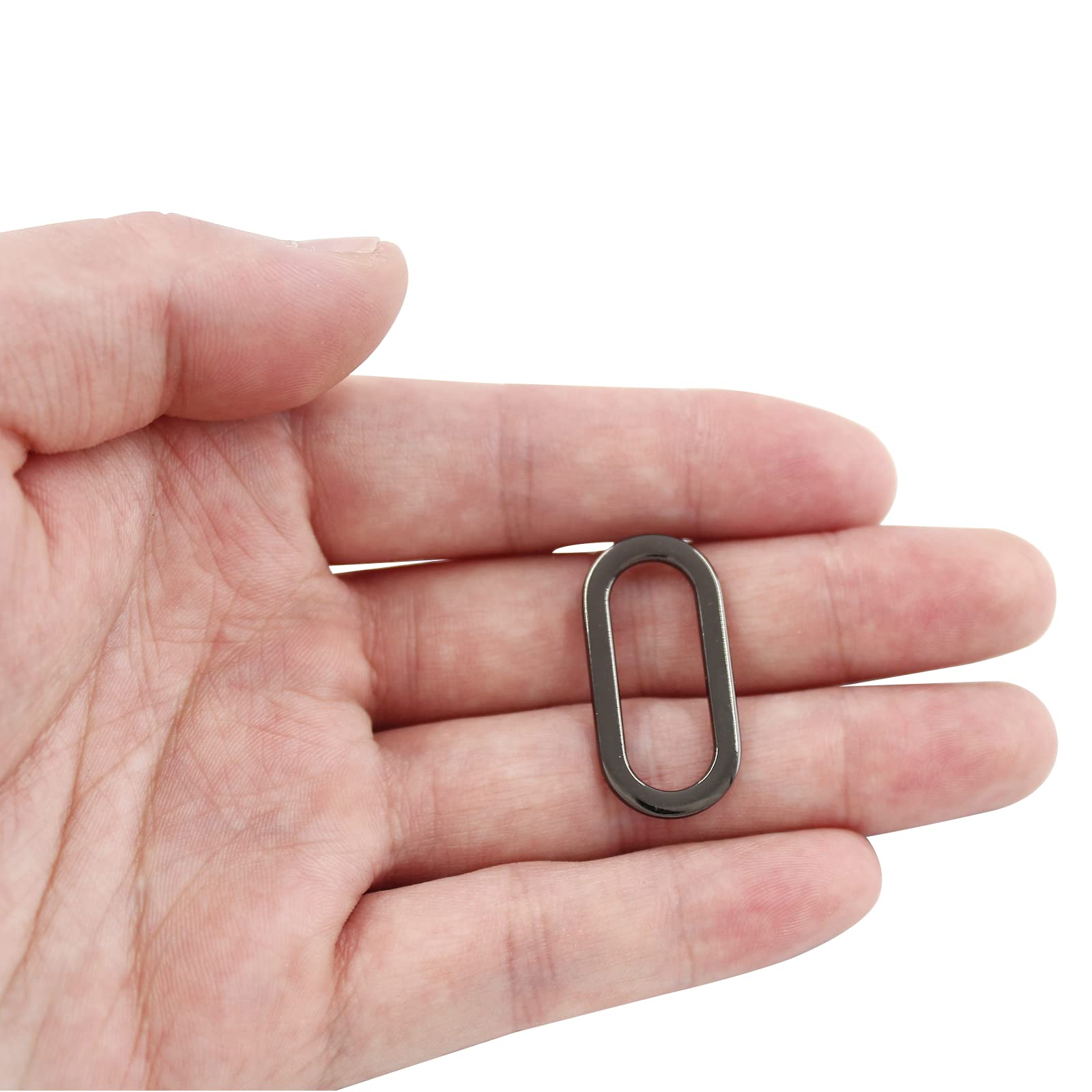 Snapklik.com : Unlorspy 6 Pcs Metal Oval Rings Buckles 1 Inch /25mm ...