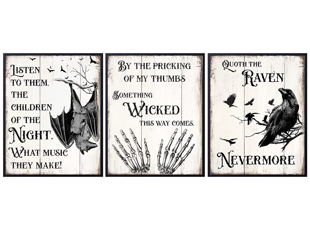 Amazon.com: Gothic Edgar Allan Poe Decor - The Raven Wall Art - Dracula ...