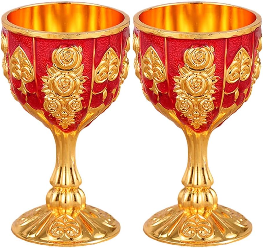 Amazon.com | Cabilock Chalice Goblet, 2pcs Wine Medieval Goblet Royal ...