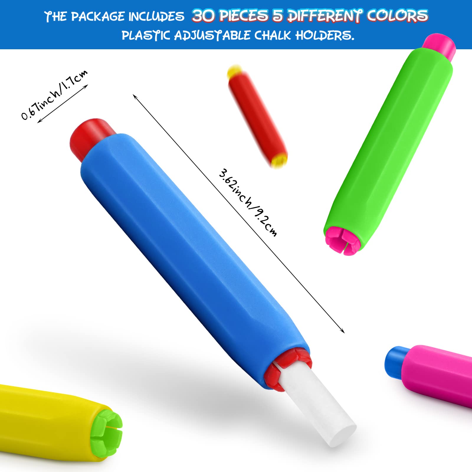 Classroom Chalk Saver Allcoupon 2 Pieces Plastic Chalk Holder ...