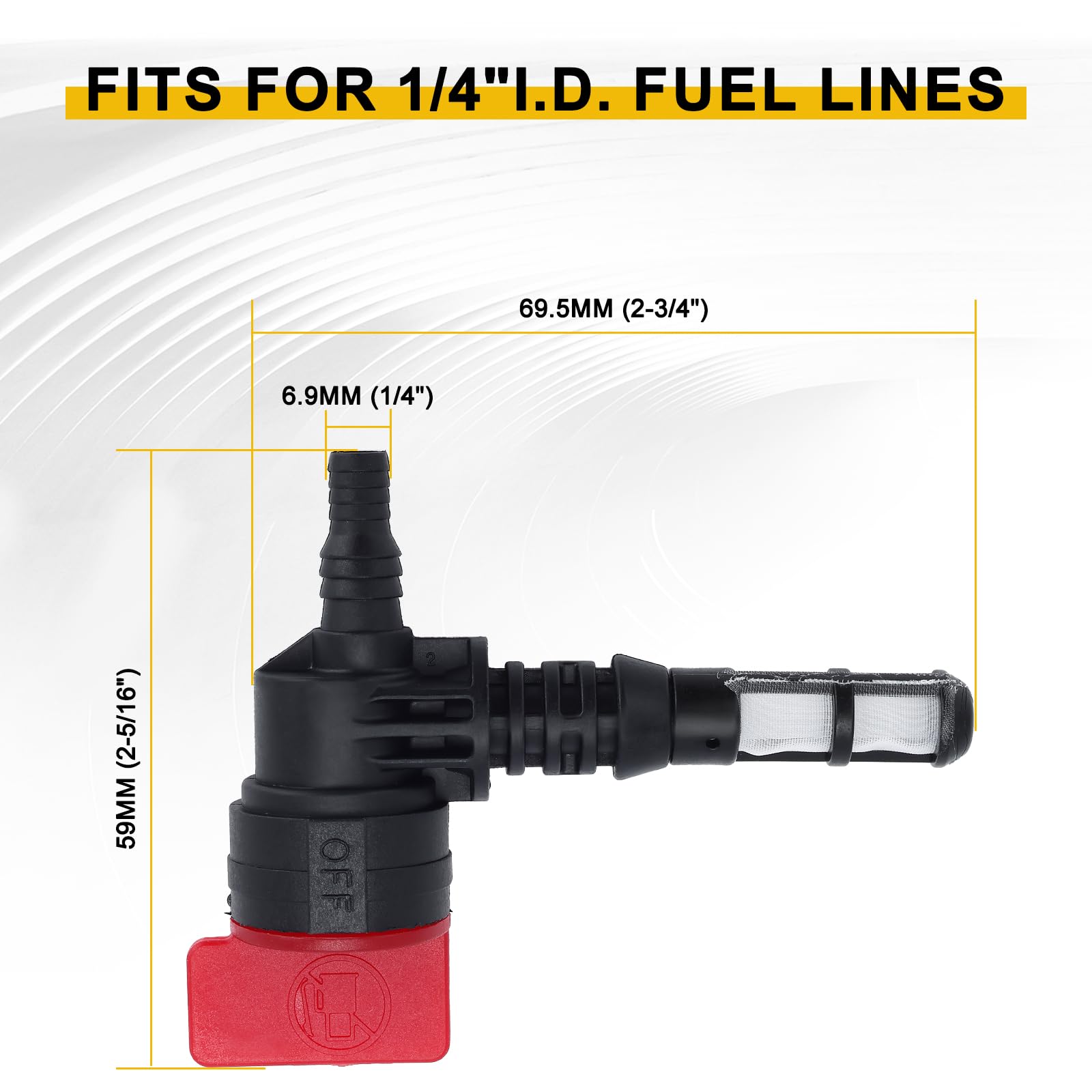 Snapklik.com : 192980GS 90 Degree Fuel Shut Off Valve Grommet For ...
