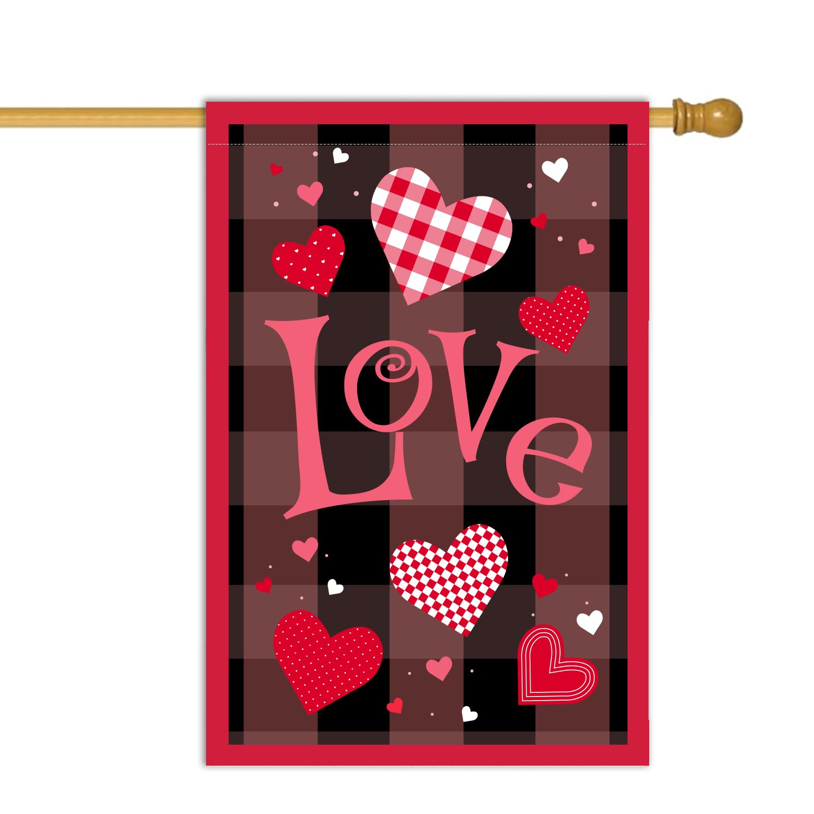 Amazon.com : 28x40 inch Valentine's Day Flag Hearts of Love Valentine's ...