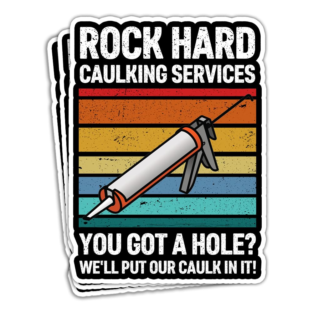 Amazon.com: SUNHADO (3 Pcs) Rock Hard Cauking Services Sticker Funny ...