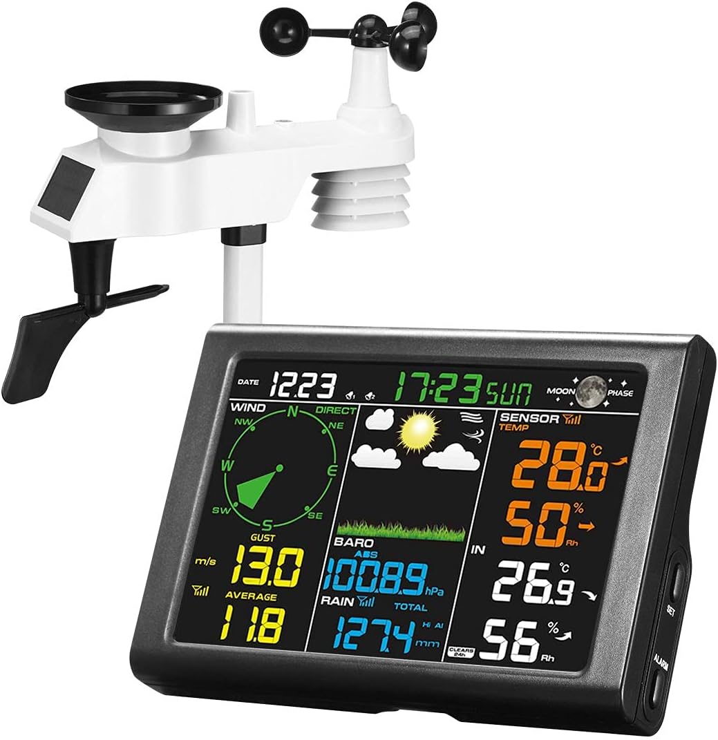 ECOWITT GW1101 Wi-Fi Weather Station, WS69 Solar Powered 7-in-1 Outdoor ...