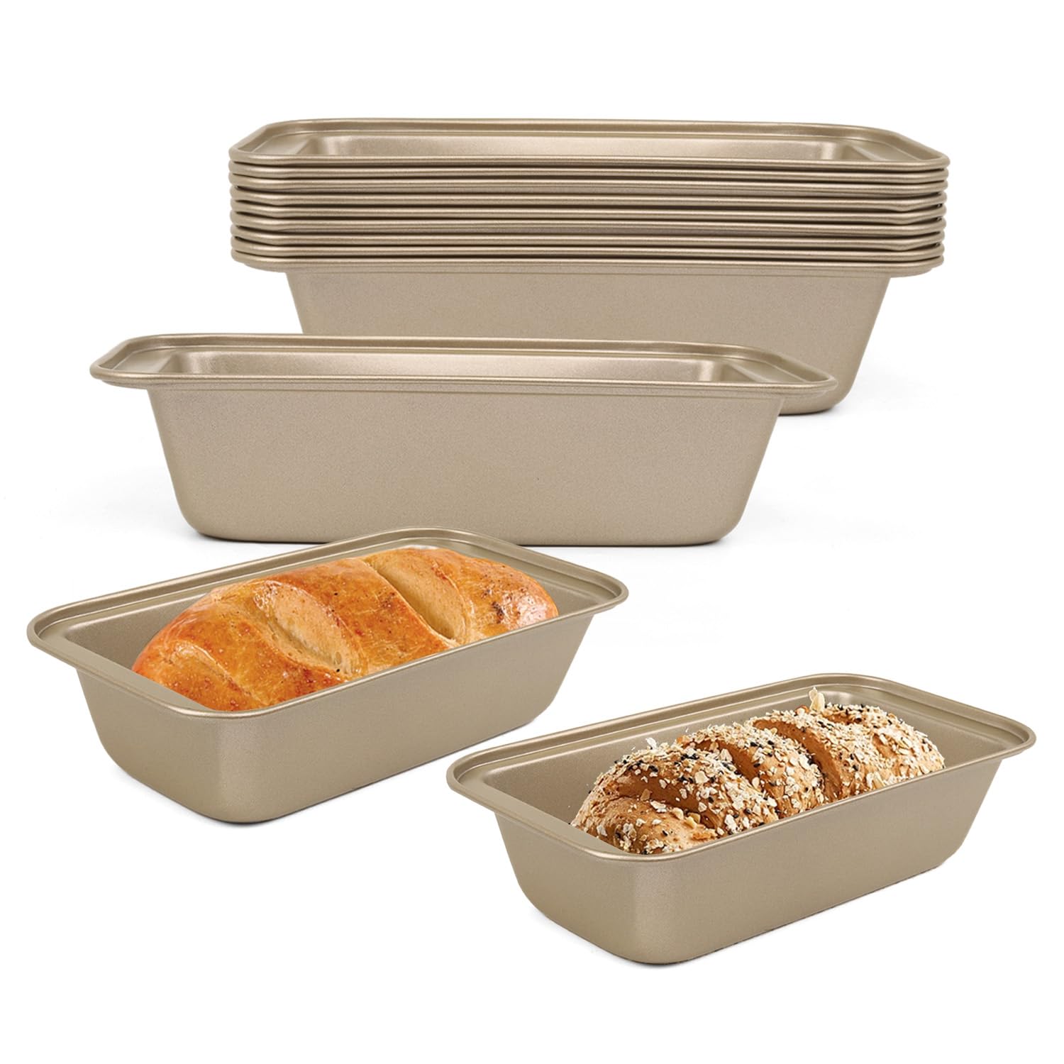 Amazon.com: Mini Loaf Pans,12 Pack Loaf Pan for Baking Bread, Non Stick ...