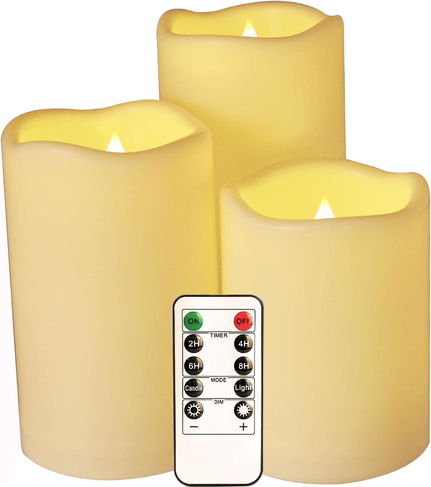 Homemory Wasserdicht Flackernden Flammenlose Kerzen, Outdoor-Batterie ...