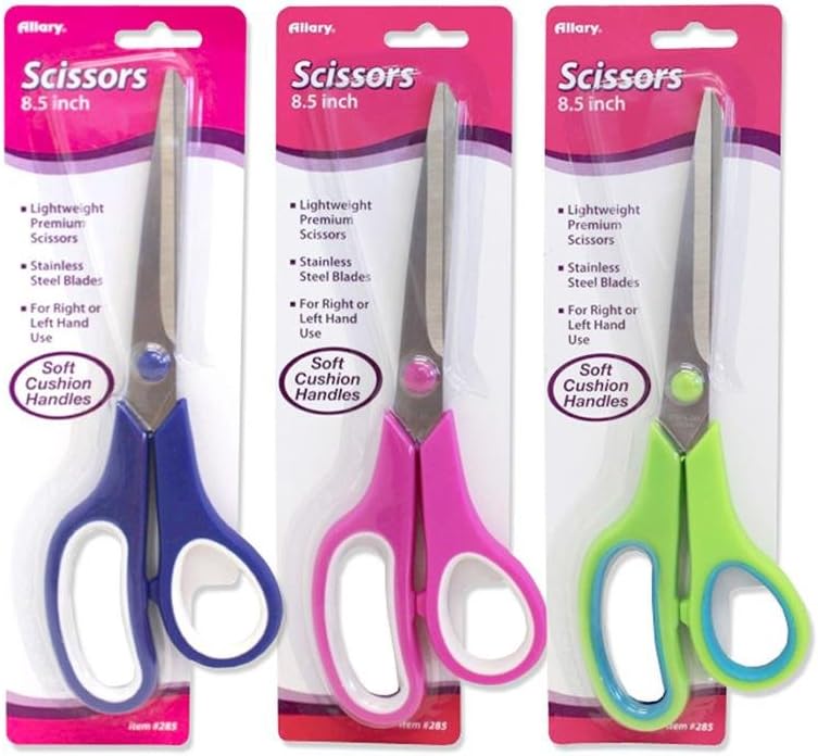 Amazon.com: Allary ALL285 Scissors Premium Soft Cushion Assorted, 8.5"